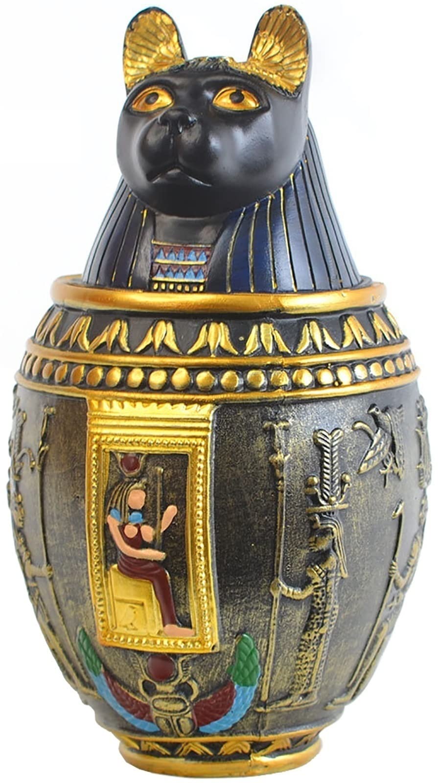 Buy Egyptian God Hapi Canopic Jar Decorative Urn for Ashes Urns for ...
