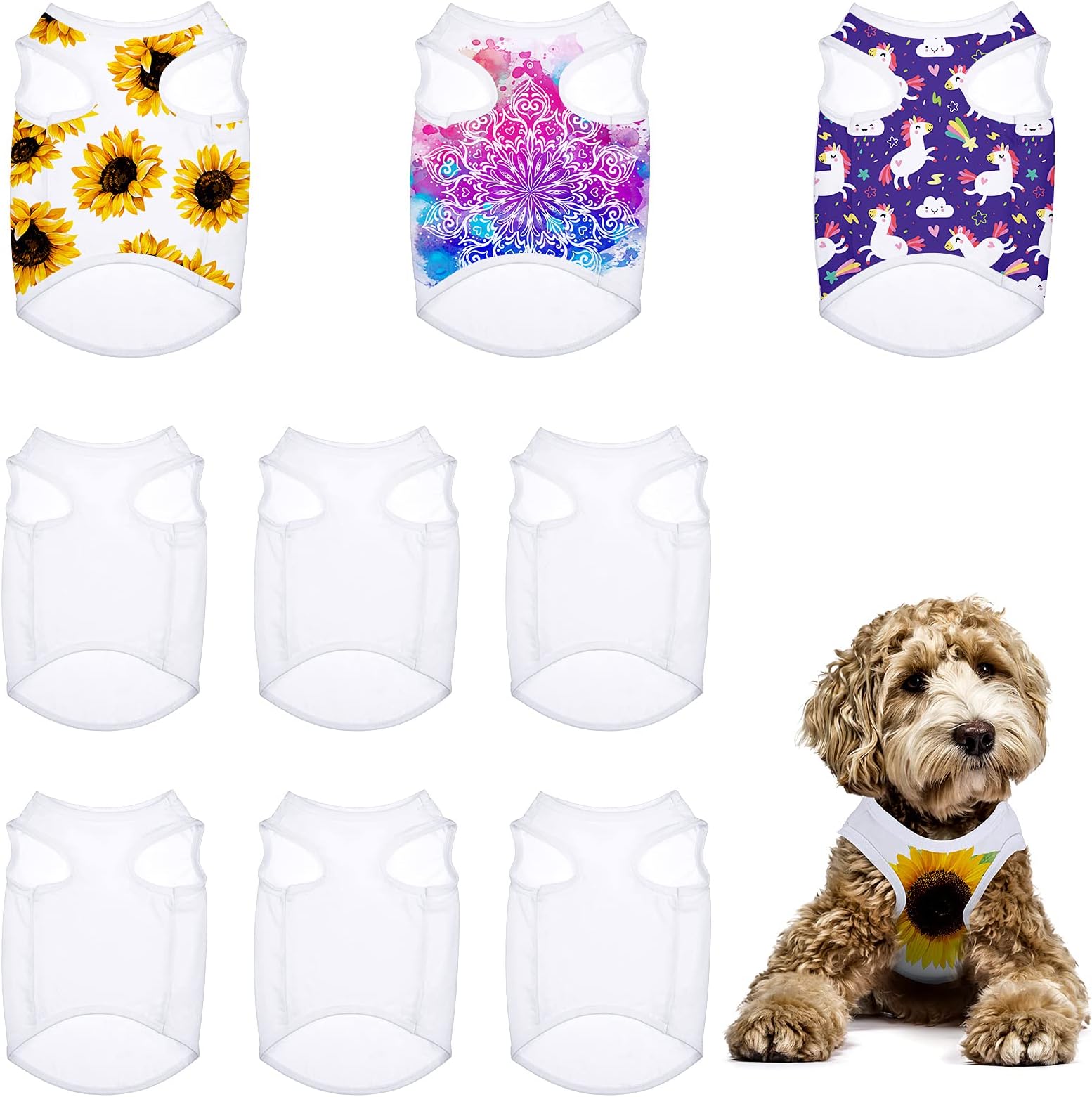 Amazon.com : 15 Pieces Sublimation Pet Bandana Heat Transfer Washable ...