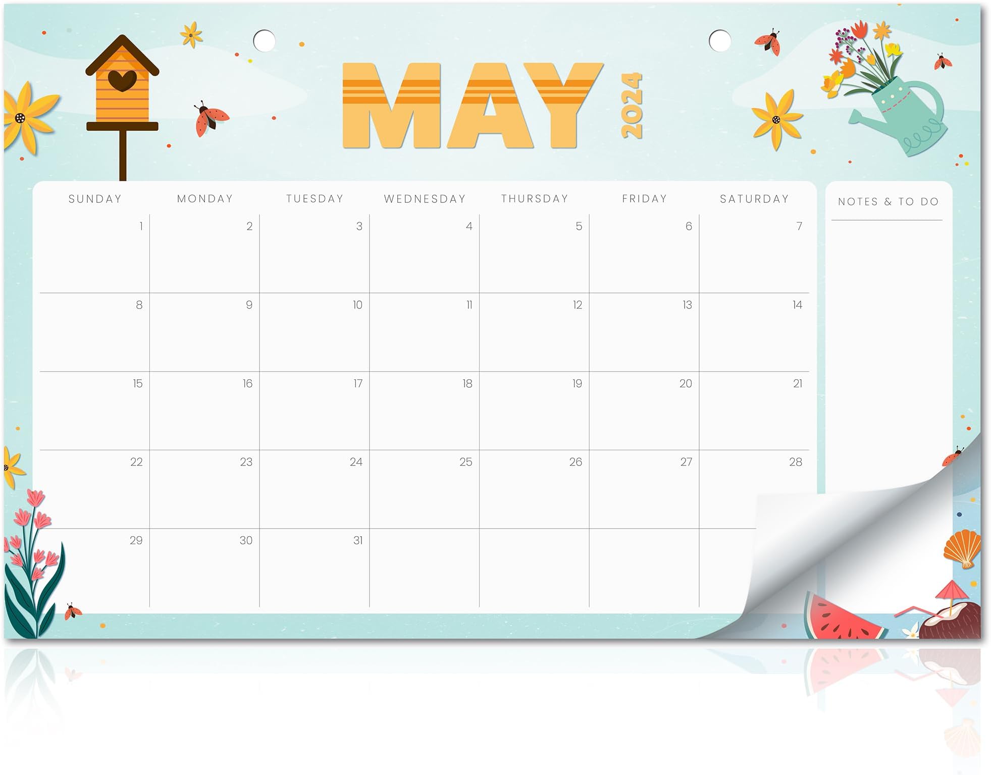 Amazon.com : Aesthetic Seasonal Desk Calendar 2024-2025 - Runs From ...