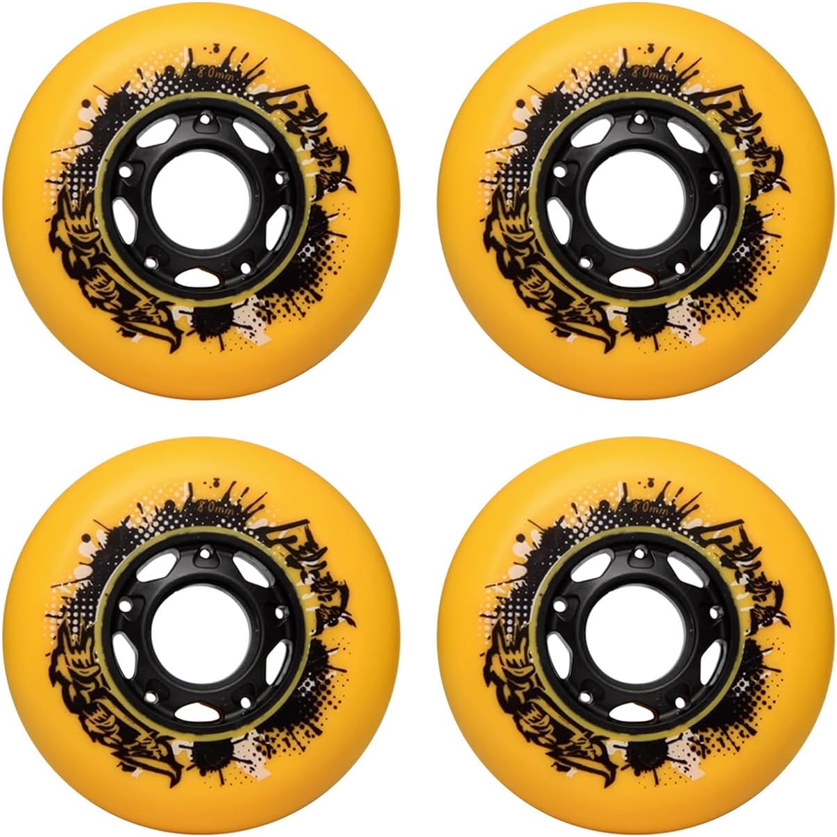 Amazon.co.jp: 4パック72MM / 76MM / 80MM、92A / 95Aインラインスケートホイール、屋内/屋外ローラー ...