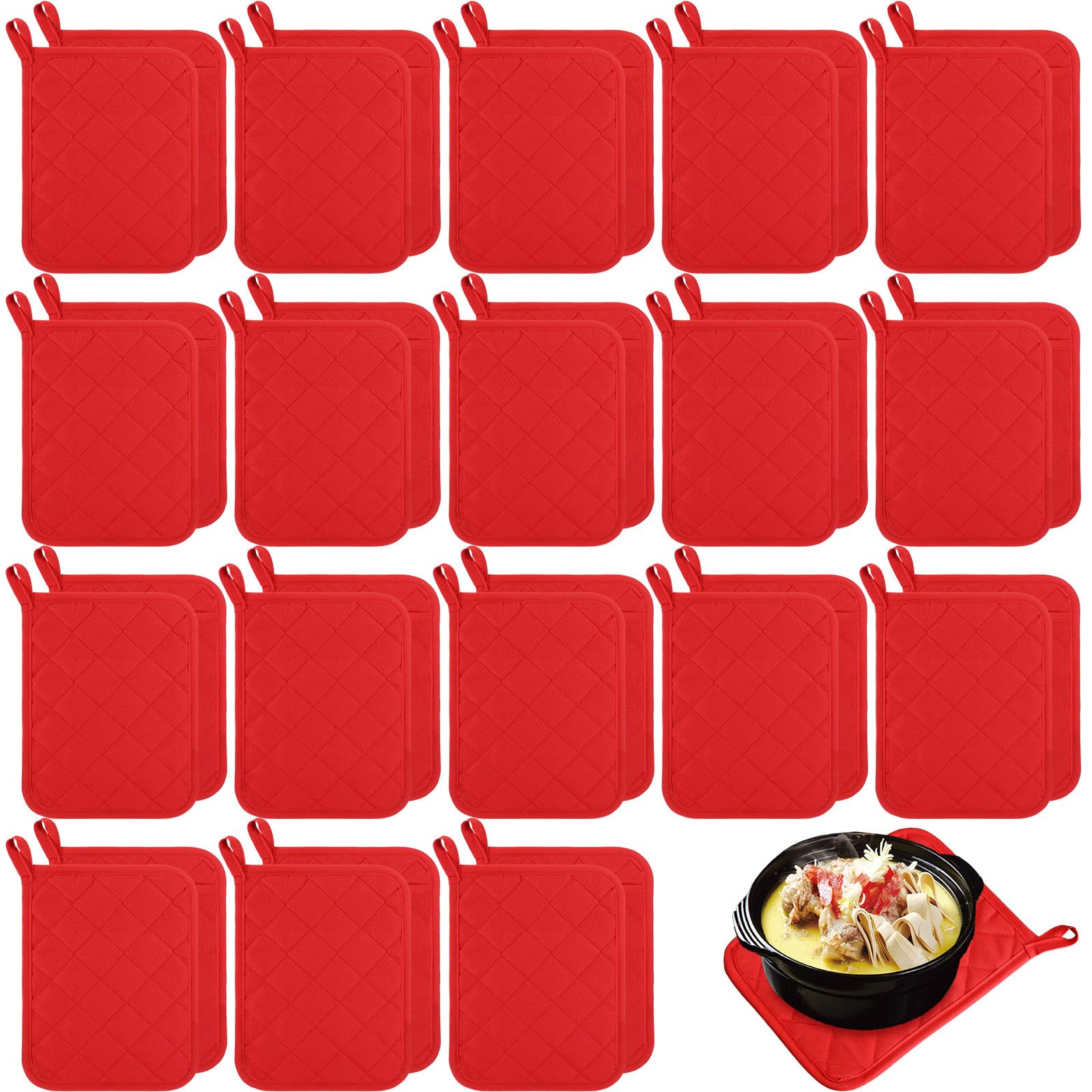 Amazon.com: Hoolerry 20 Pieces Valentine's Day Pot Holders with Pocket ...
