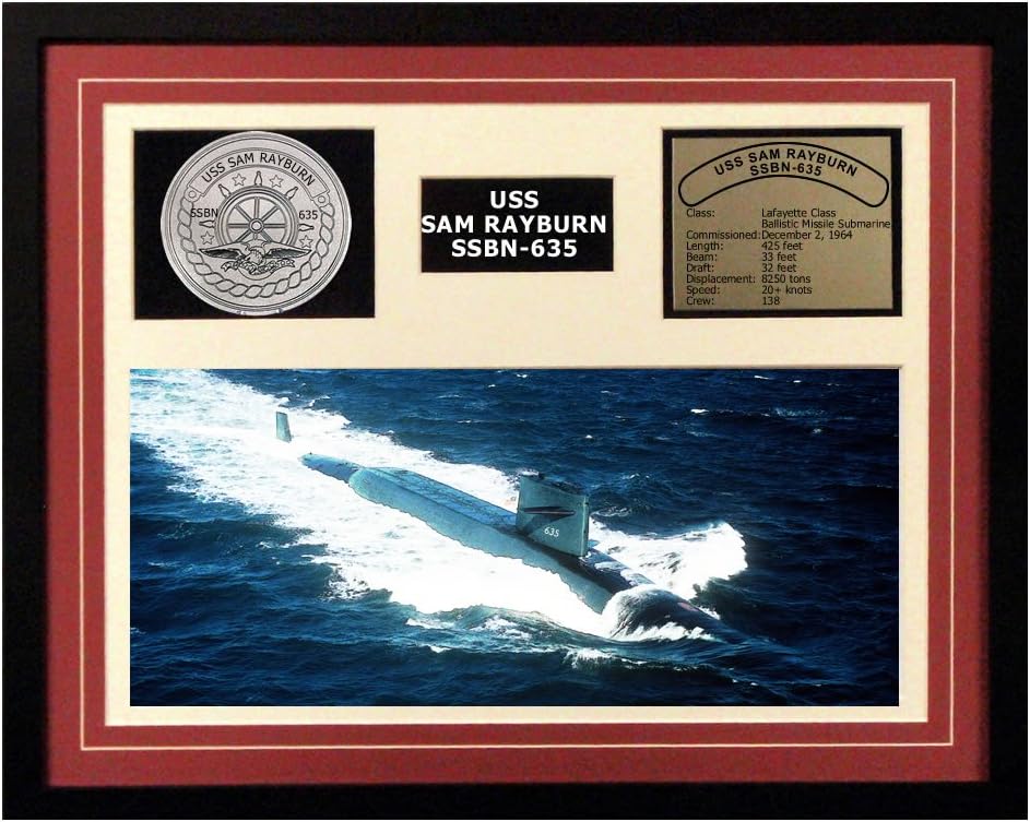 Amazon.com - Navy Emporium USS Sam Rayburn SSBN 635 Framed Navy Ship ...