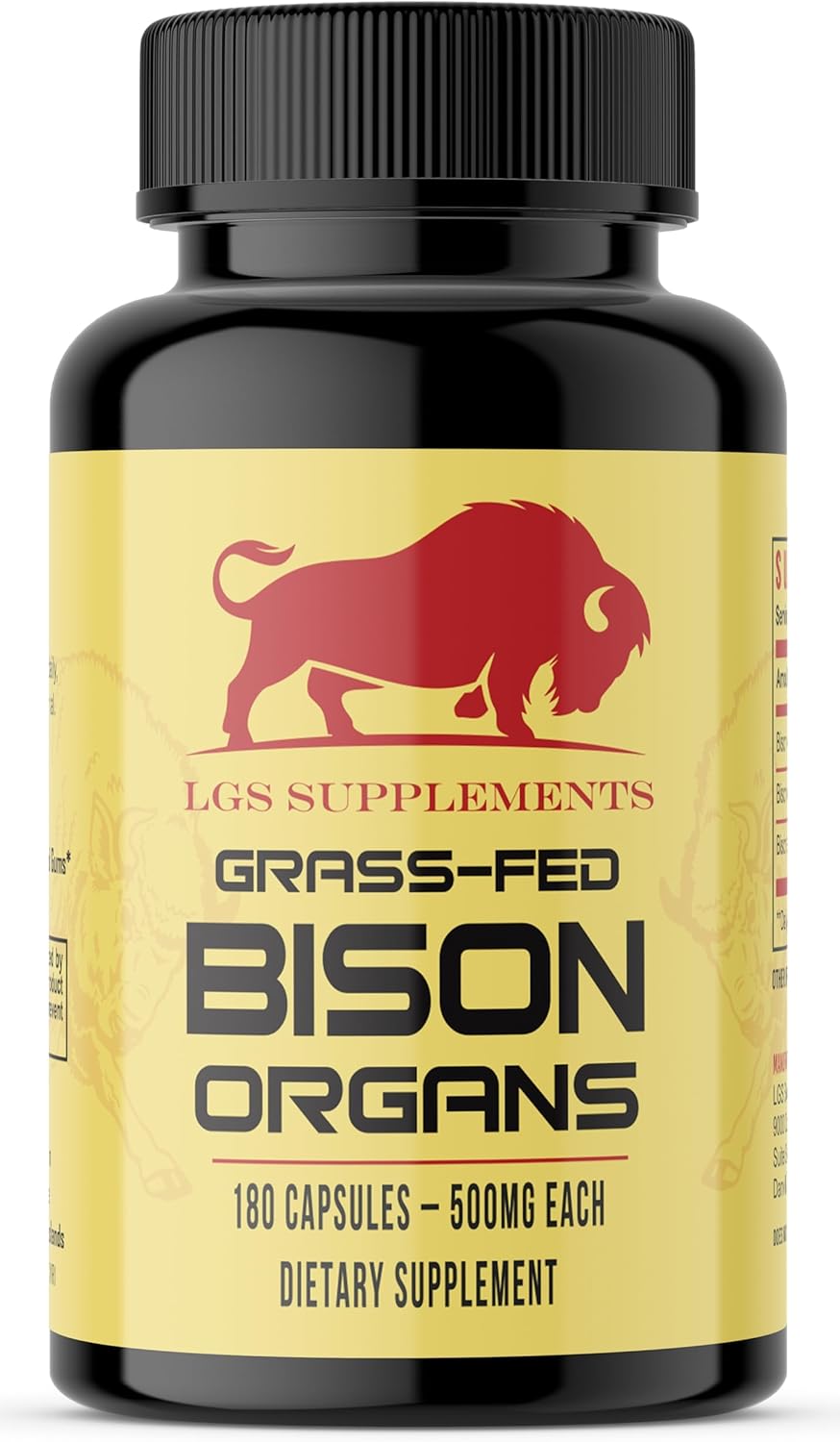 Amazon.com: LGS Supplements Grass Fed Bison Organ Supplement, Supports Whole Body Wellness with ...