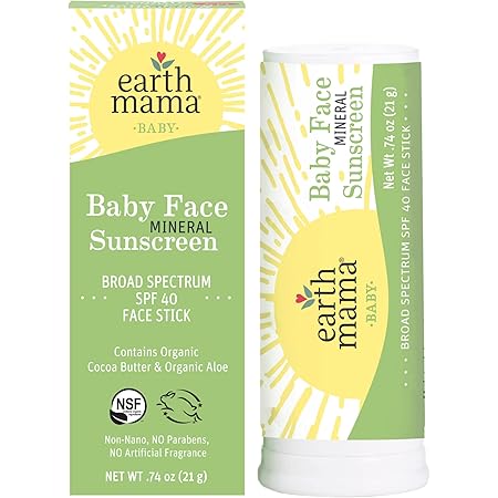 Amazon.com: Earth Mama Baby Mineral Sunscreen Lotion SPF 40 | Reef Safe ...
