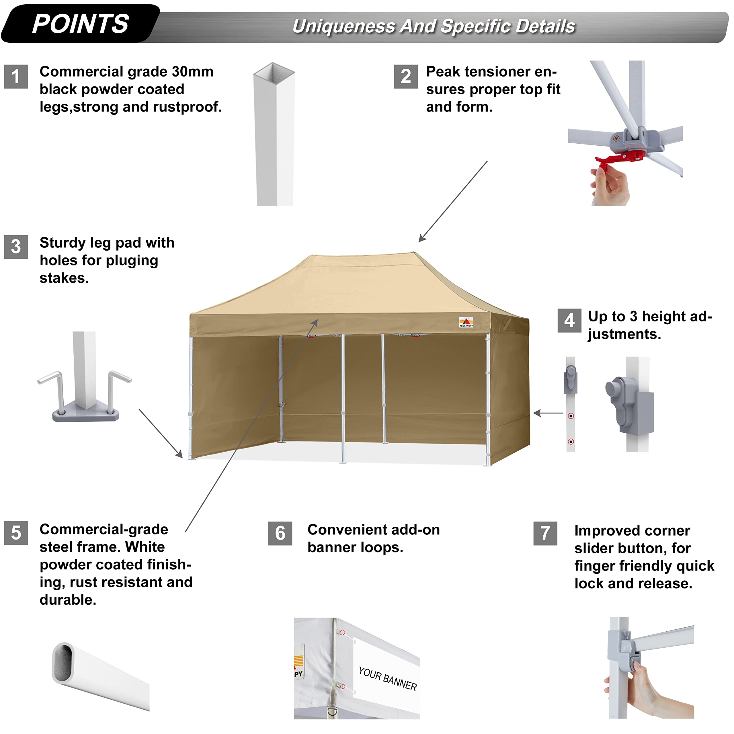 Snapklik.com : ABCCANOPY Easy Pop Up Canopy Tent