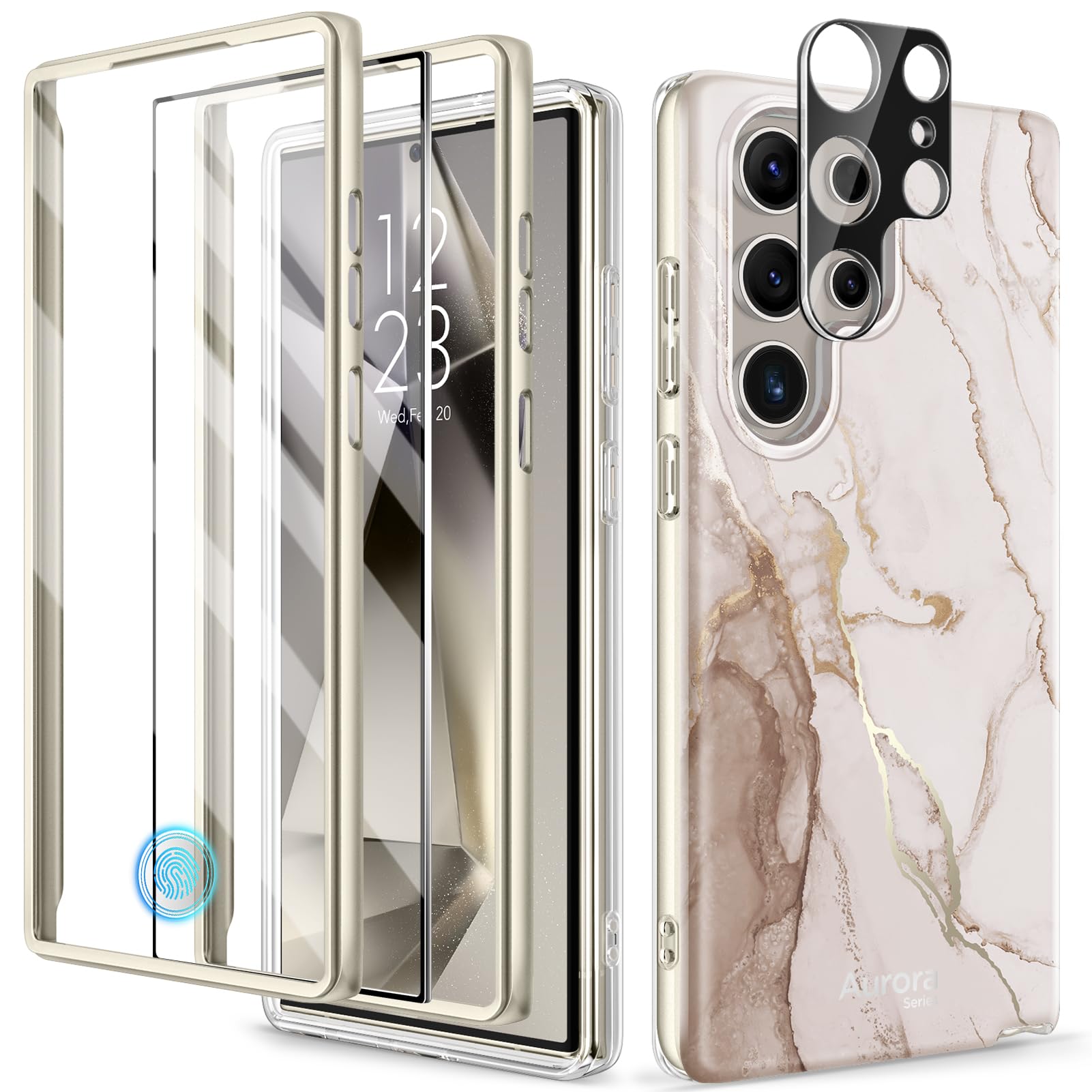 Snapklik.com : GVIEWIN Designed For Samsung Galaxy S24 Ultra Case, Built-in Screen Protector ...