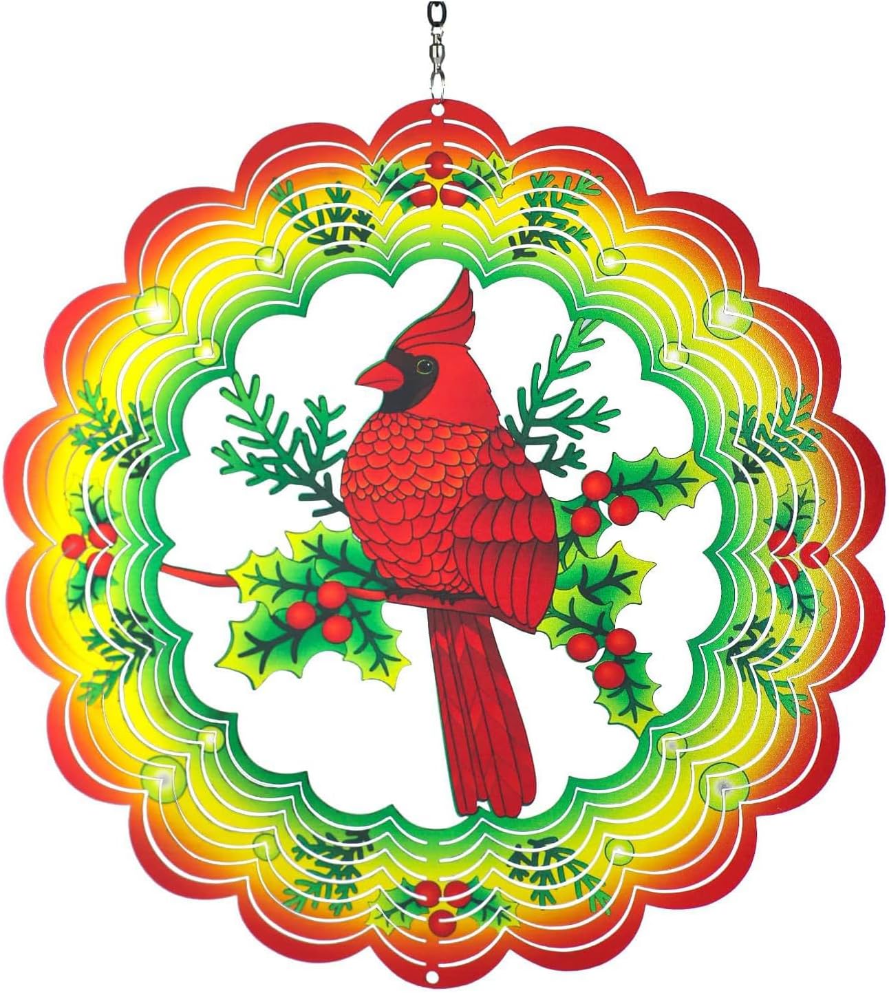 Amazon.com: Metal Cardinals Wind Spinners Hanging Wind Spinner for Yard ...