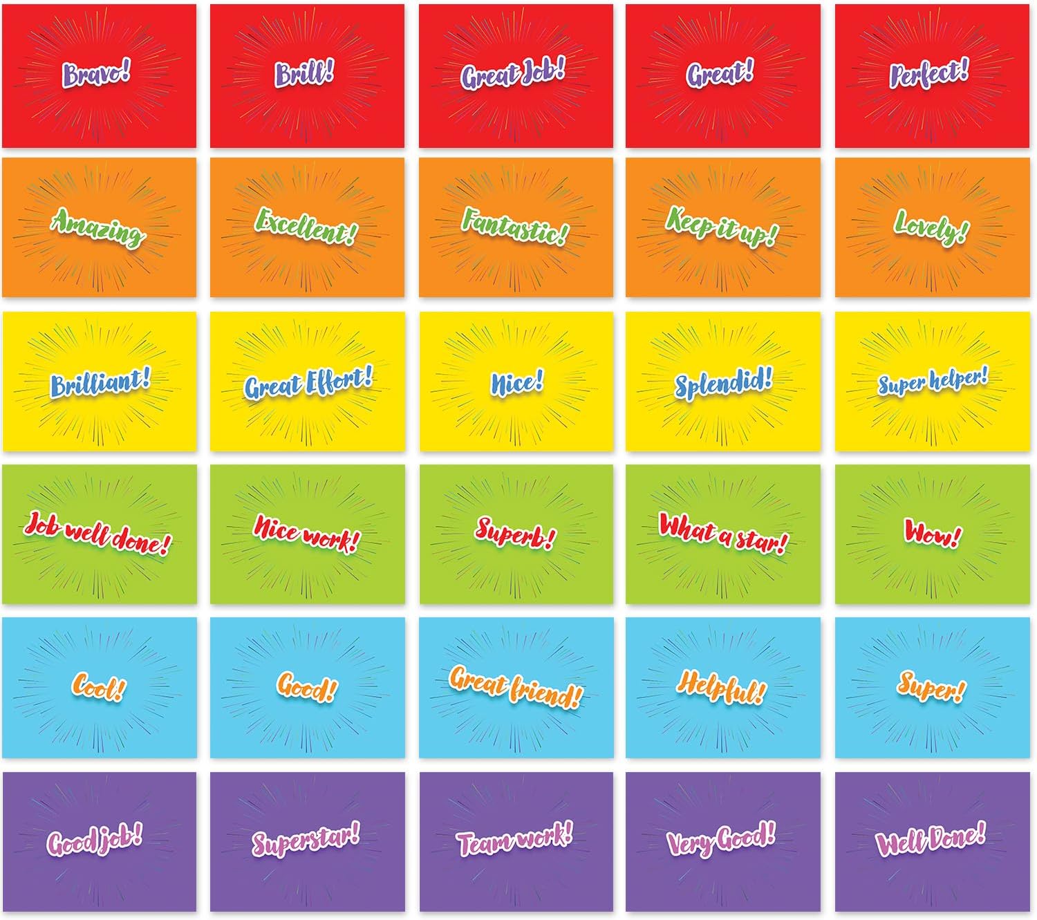 Fun A6 Positive Praise Postcard Pack for Kids Teens Adults ...