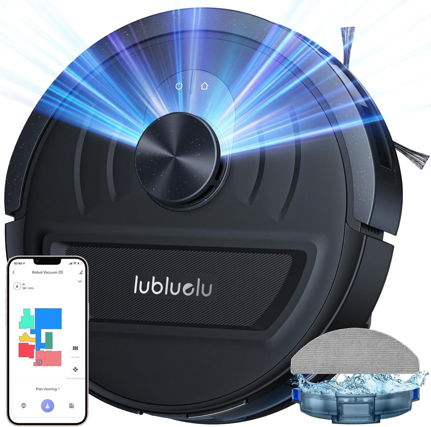 Lubluelu Robot Vacuum Cleaner with Mop, 5500Pa Robot Vacuum Cleaner ...