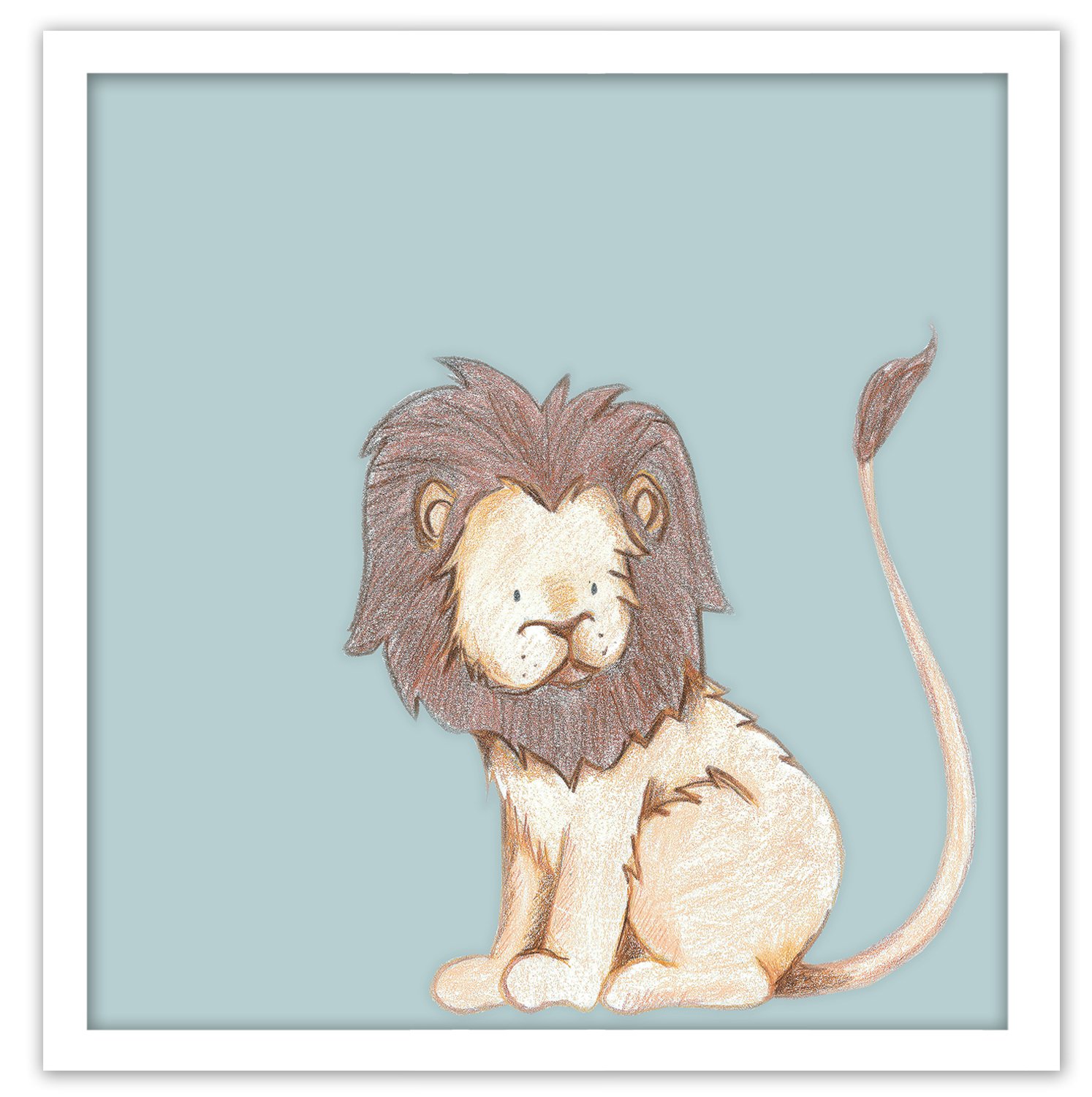 Doodlefish London Lion Wall Art, Multi : Amazon.in: Home & Kitchen