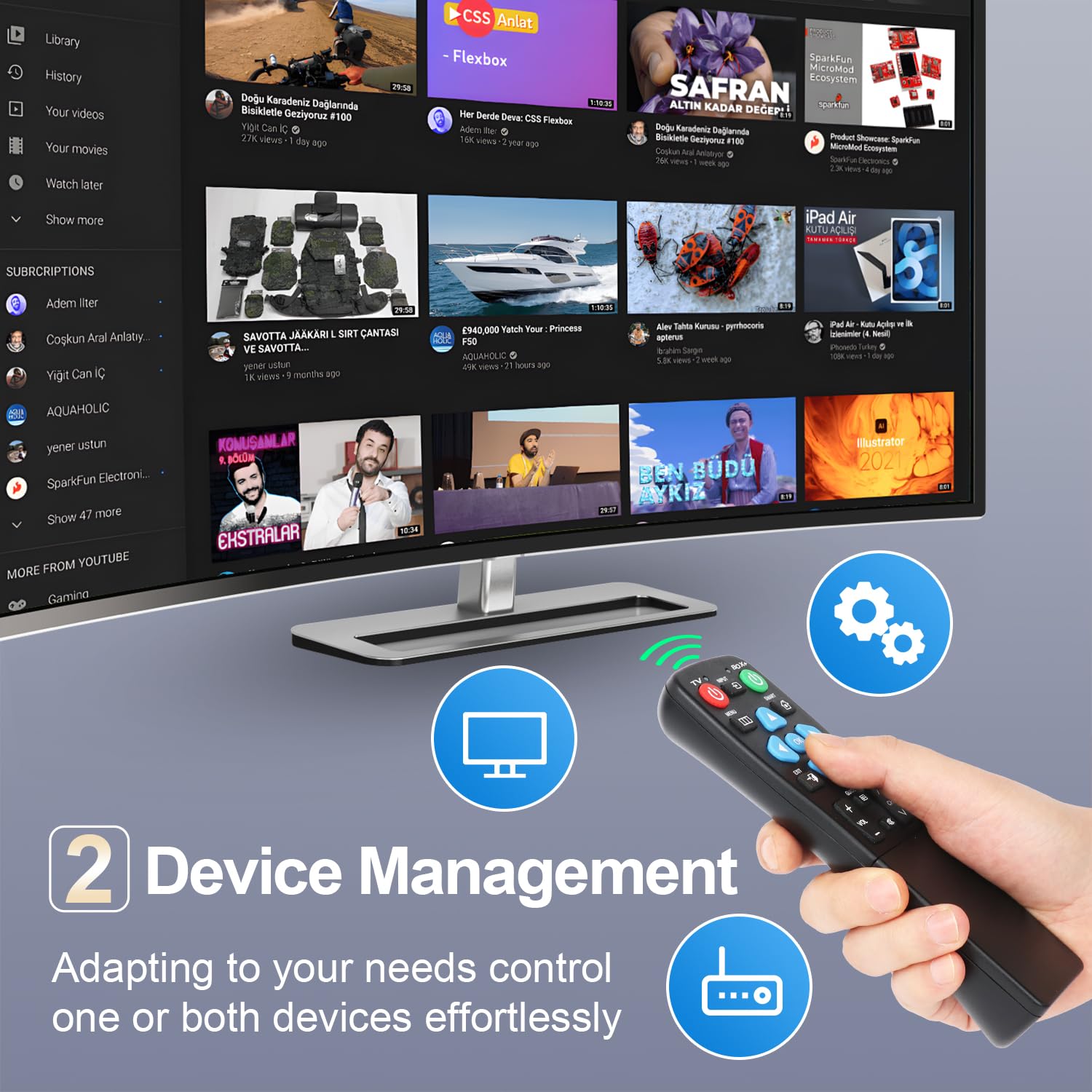 Snapklik.com : Universal Big Button Remote For Seniors, Elderly, 2 ...