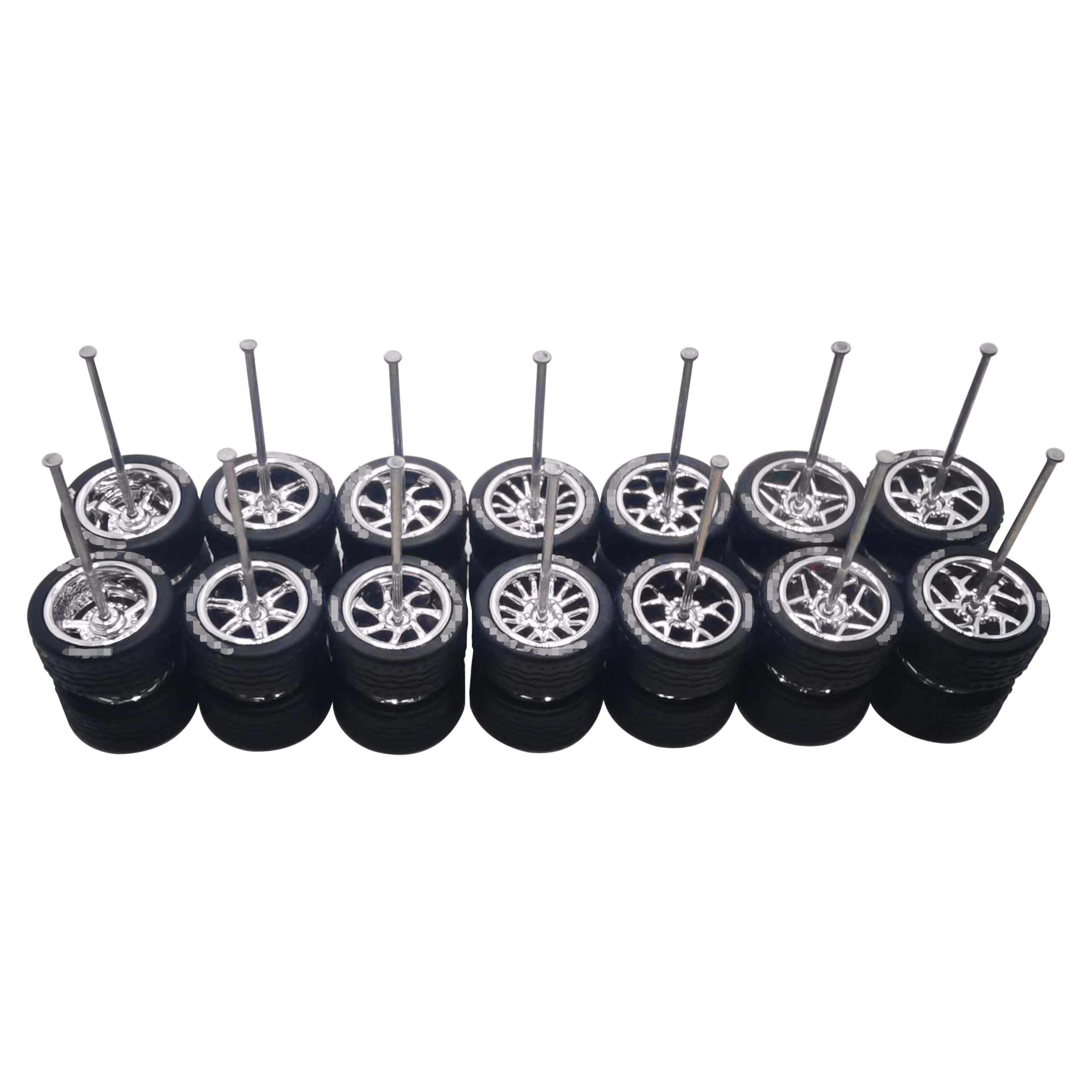 Amazon.com: 7 Set 1/64 Scale Wheels, 1 64 Wheels and Tires Set with 7 ...