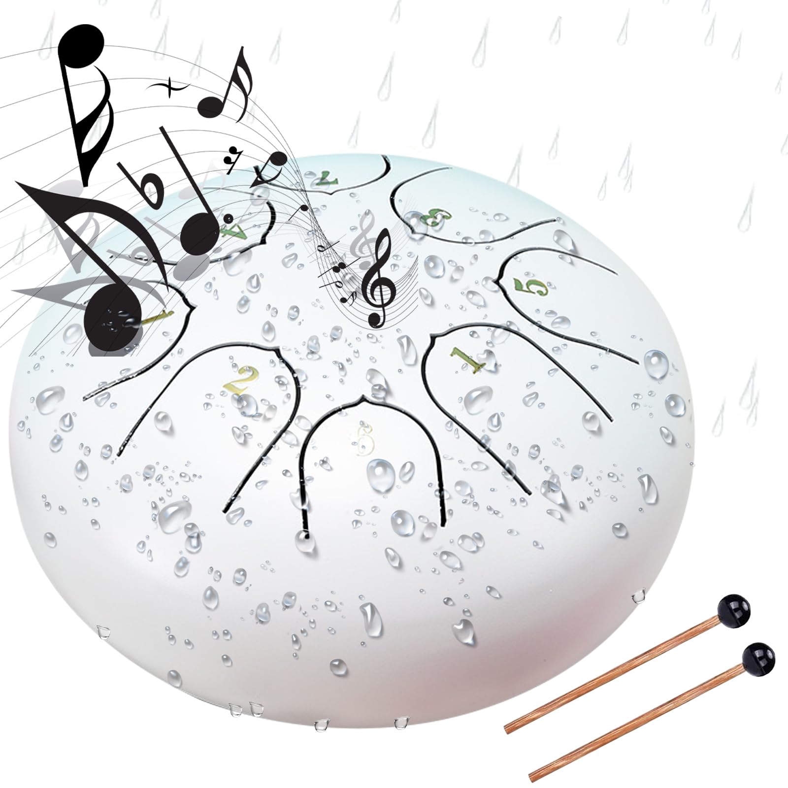 Amazon.com: Rain Drum for Outside Garden,Chakra Drum for Rain Outdoor ...