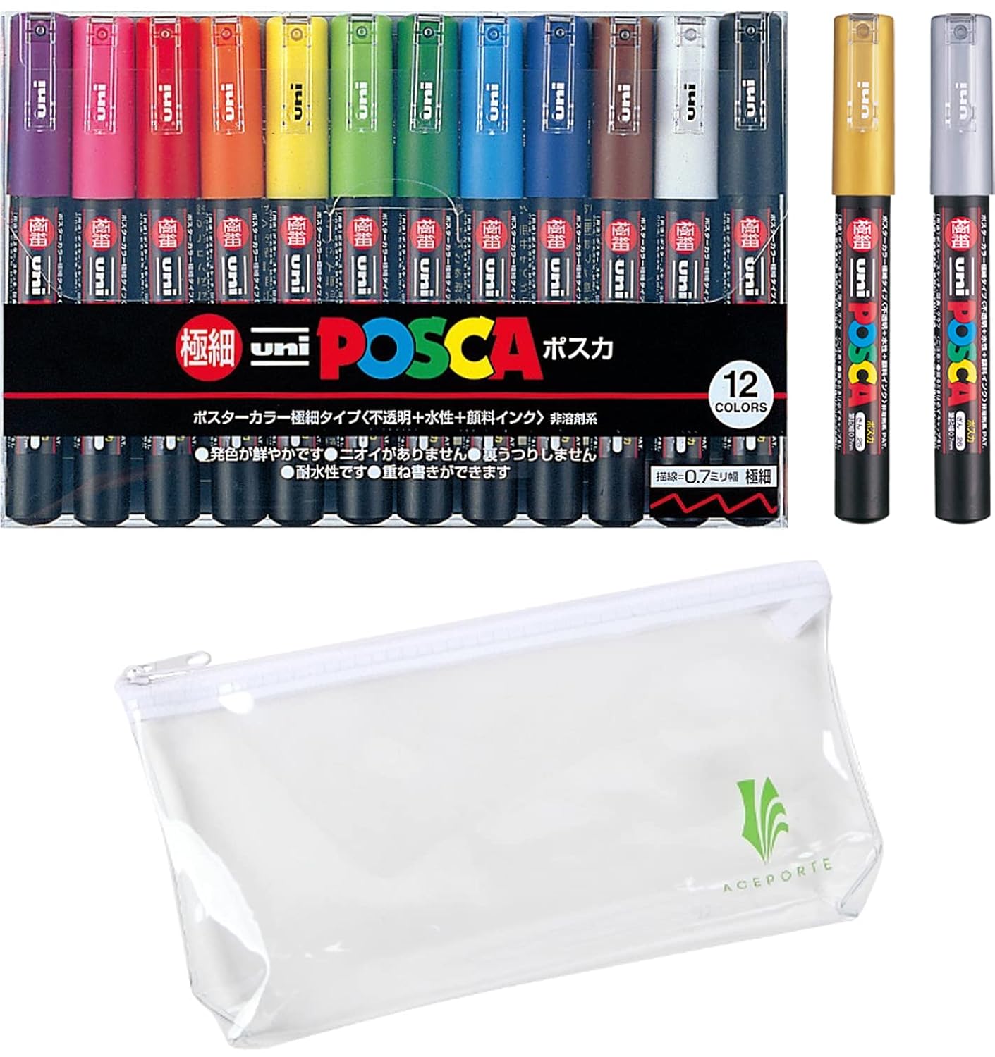 Uni POSCA Paint Marker Pen - Extra Fine Point - Non Alcohol - Odorless ...