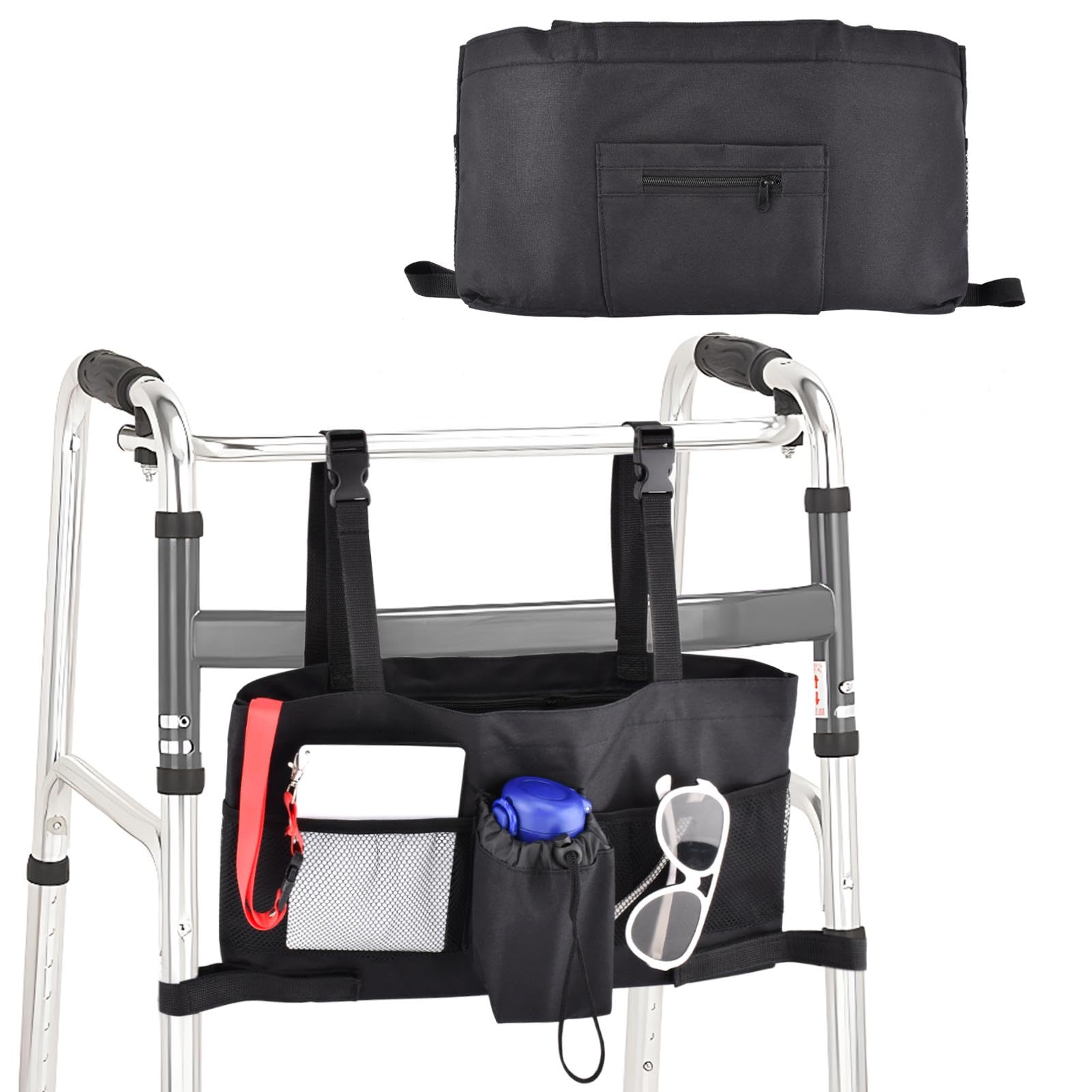 Amazon.com: Large Walker Bag with Water Cup Holder, Walker Bags for ...
