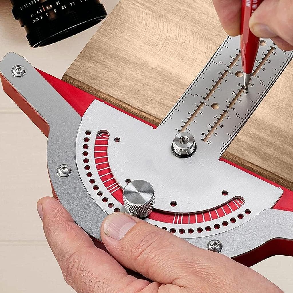 LotCow Woodworkers Edge Rule,70 Degree Adjustable Woodworking Ruler ...