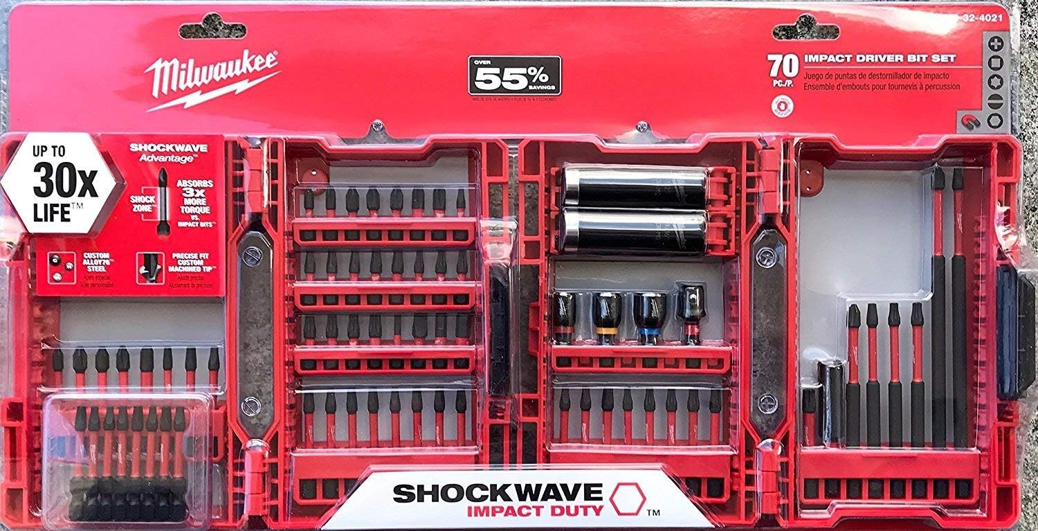Milwaukee™ (48-32-4021) 70 Piece Milwaukee Shockwave Impact Duty Driver ...