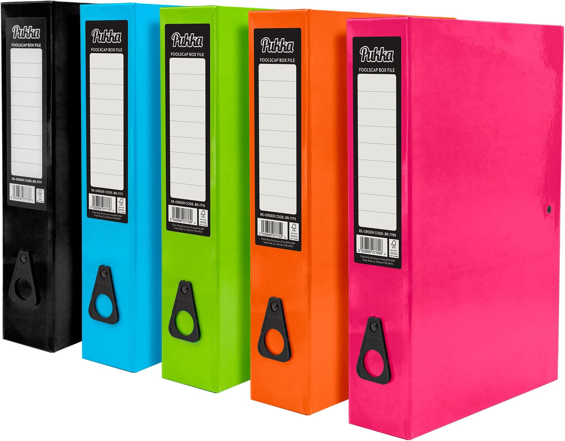Pukka Pad, Brights A4 Lever Box Files – 10 Pack of Assorted Colours ...