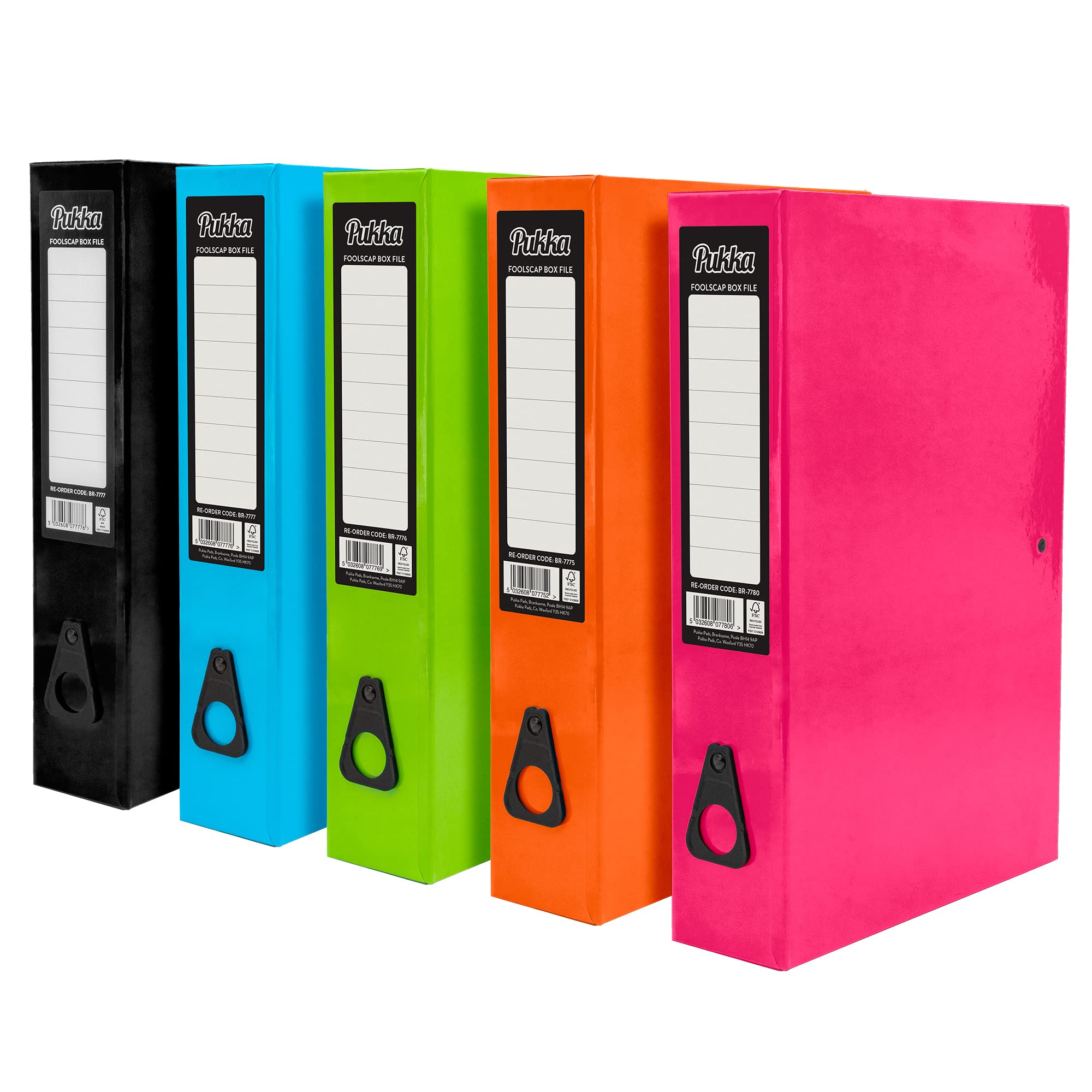 Pukka Pad, Brights A4 Lever Box Files – 10 Pack of Assorted Colours ...