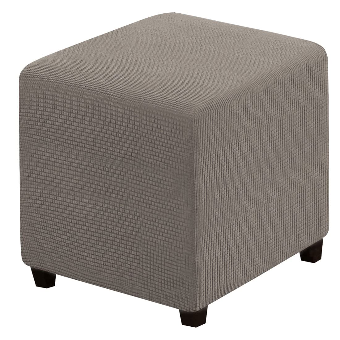 Amazon.com: RHYII Ottoman Covers Slipcover Square Jacquard Fabric ...