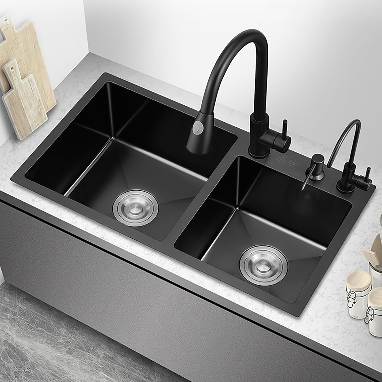 Stainless Steel Integrated Kitchen Sink With Pull-down Faucet ...
