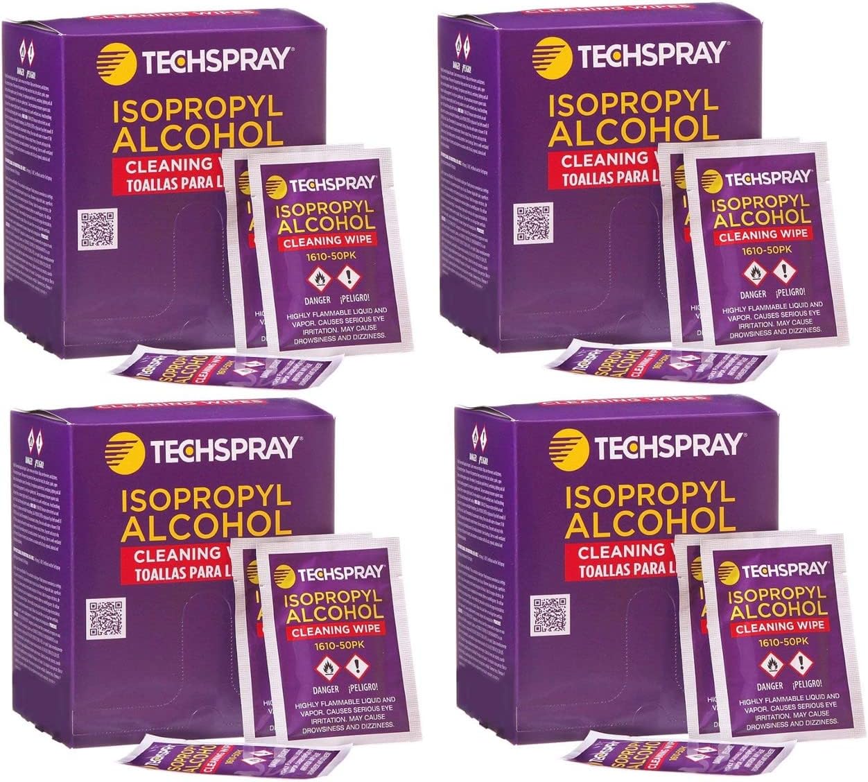Amazon.com: Techspray 1610-50PK Isopropyl Alcohol (IPA) 99.8% Pre ...