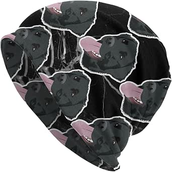 RUAPIA-Black-Lab-Beanie-Hats, Slouchy Knit Hat Black Beanie Caps Winter ...