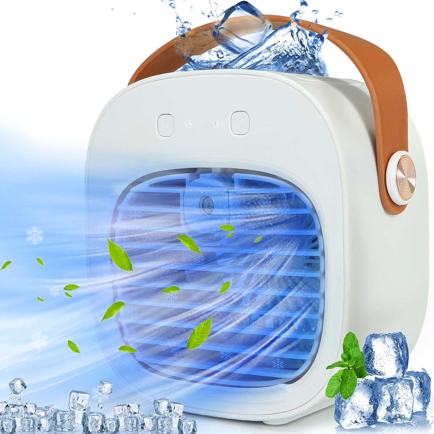 Portable Air Conditioners, Rechargeable Mini Air Conditioner Fan with 3 ...
