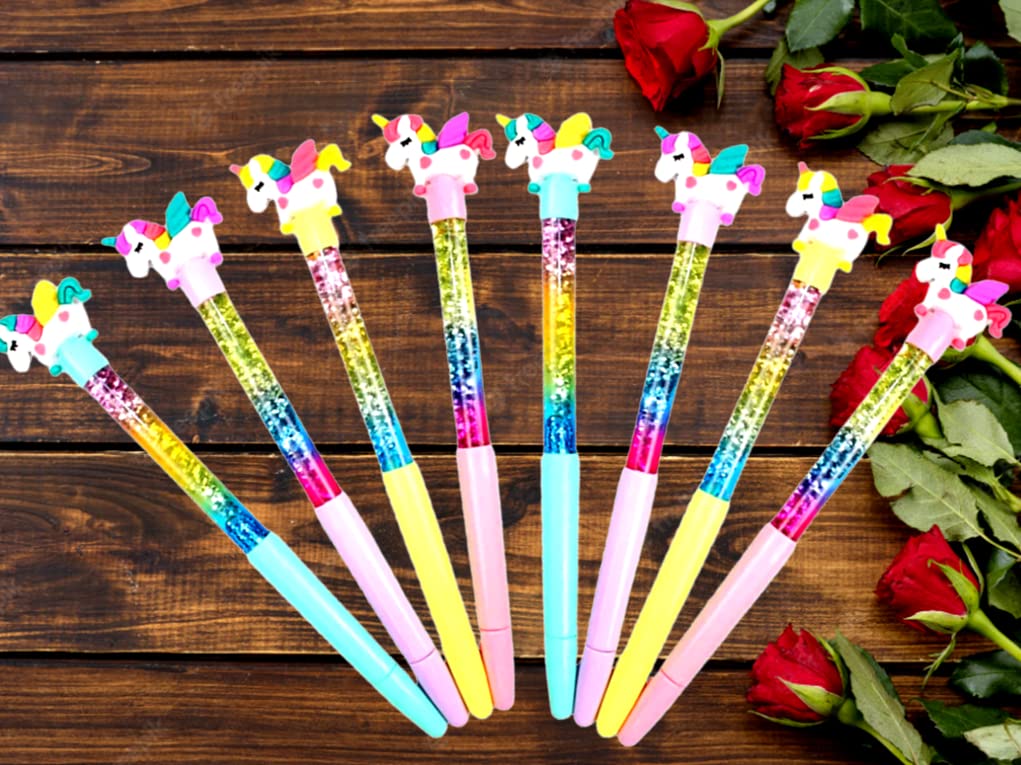 SV Traders Unicorn Pack Of 15 Pcs Glitter Water Pens/Stylish Fancy Pens ...