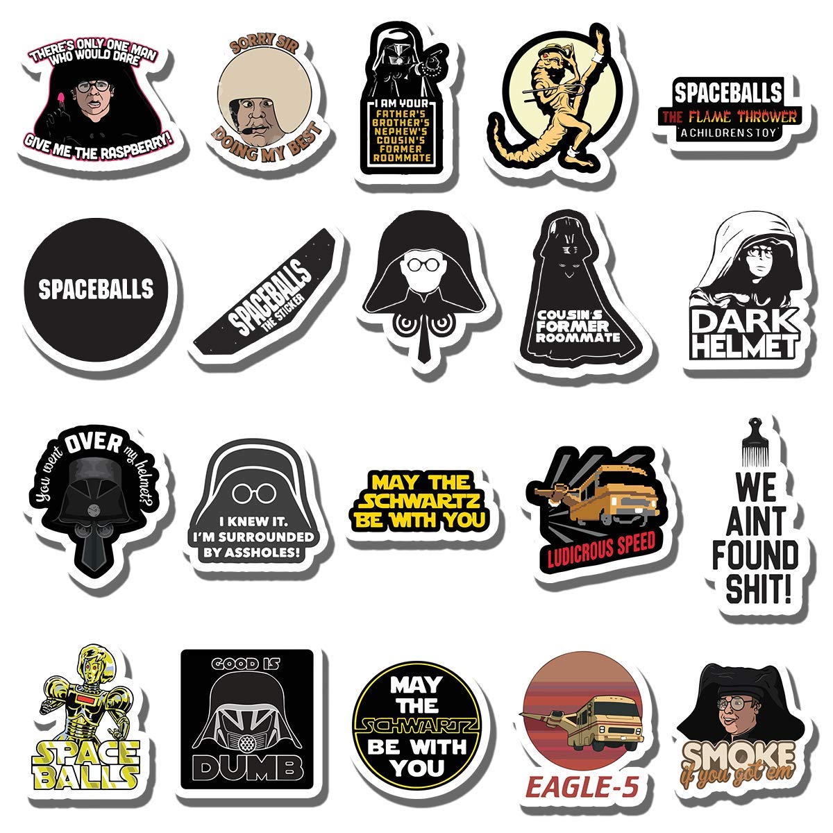 Amazon.com: 20 PCS Stickers Pack Spaceballs Aesthetic Vinyl Colorful ...