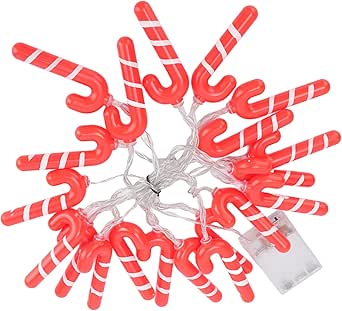 Amazon.com: YYQTGG LED Candy Cane String Lights, Battery Operated 9.8ft ...