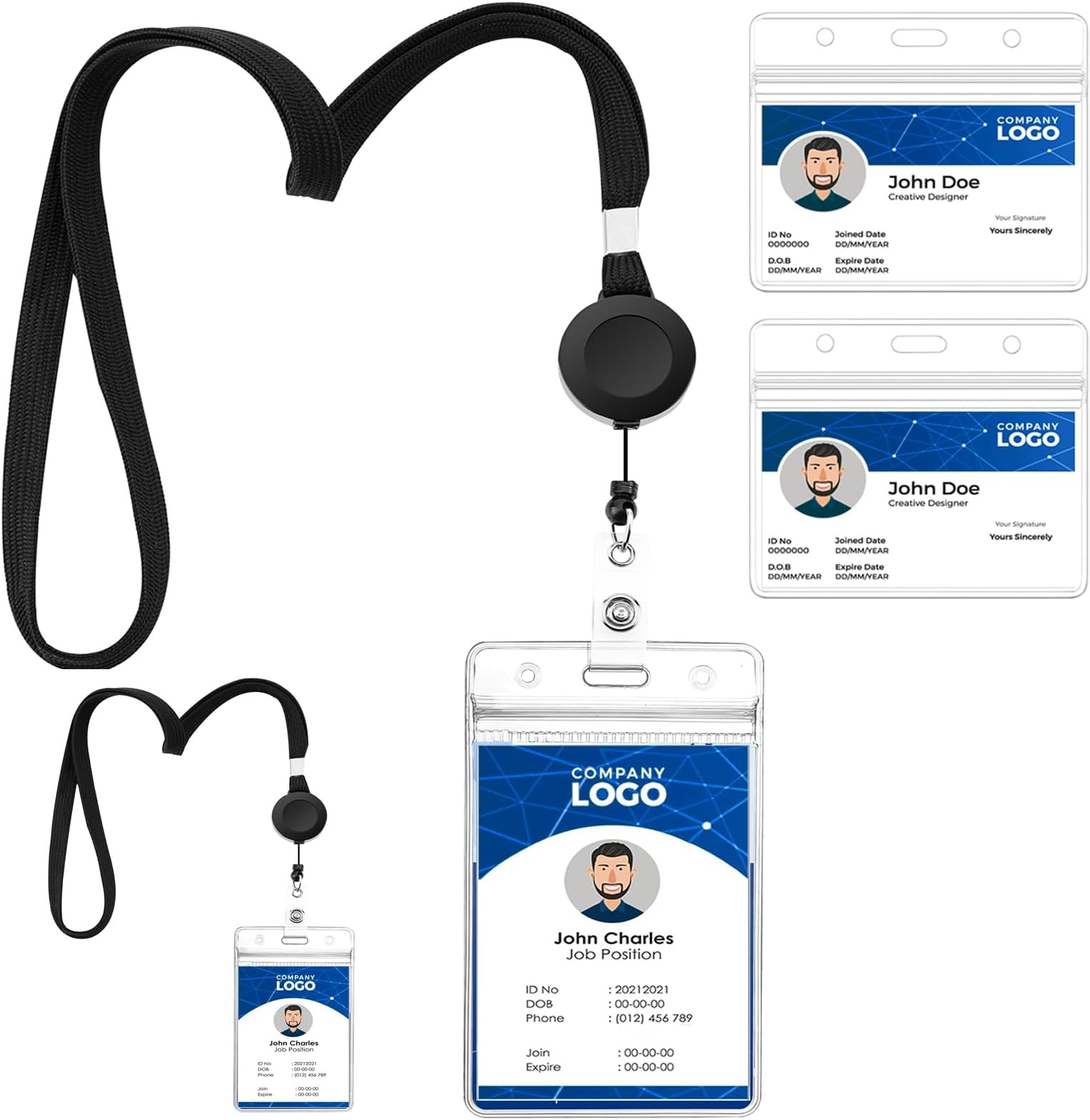 Amazon.com : KINGSUM Cruise Lanyard with ID Holder Sets - Flat ID ...