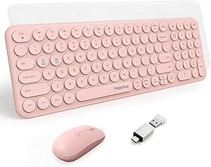 MOBIFICE Wireless Keyboard and Mouse Combo 2.4GHz USB Ultra-Thin ...