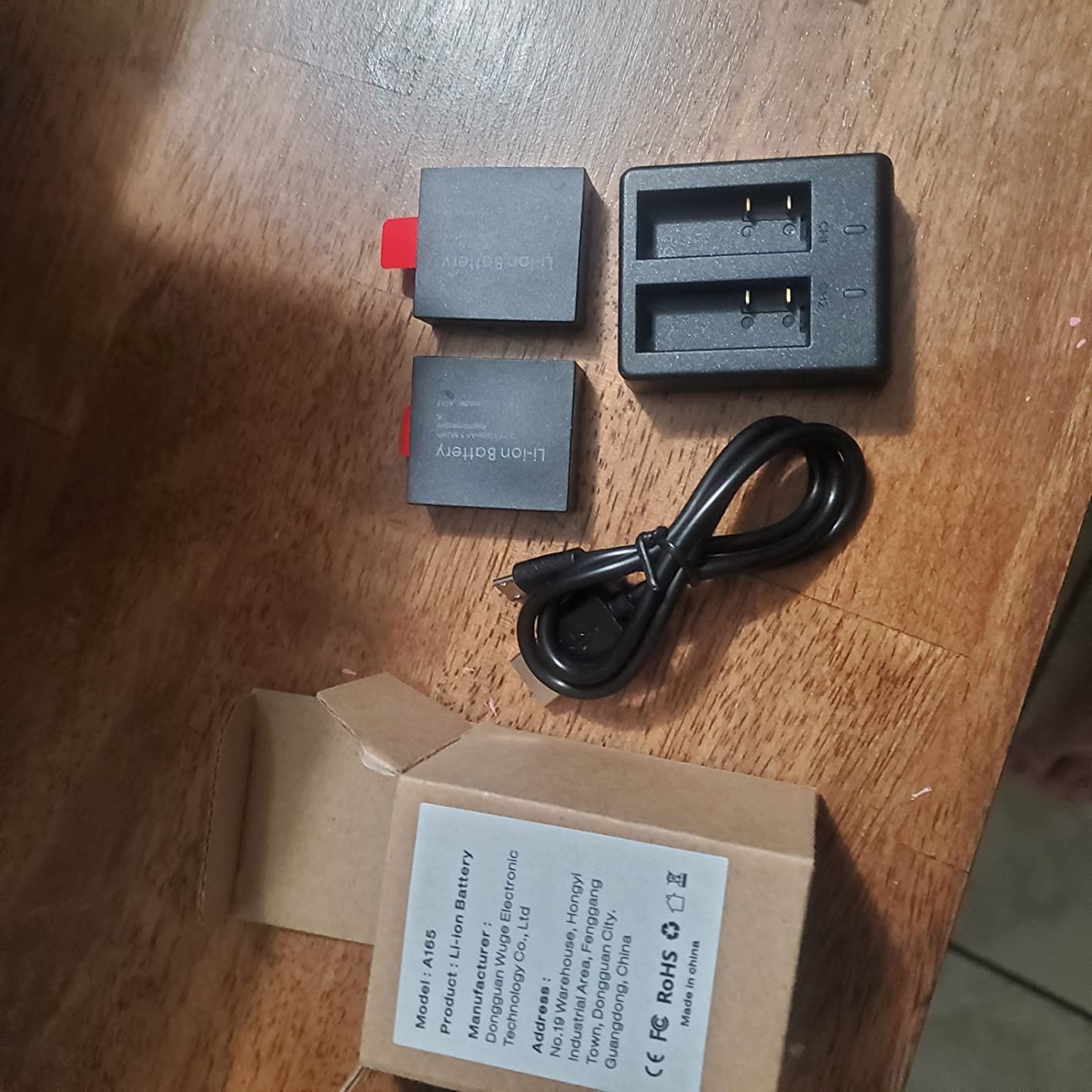 Amazon.com : CAMWORLD Action Camera Battery, 2 x 1050 Rechargeable ...