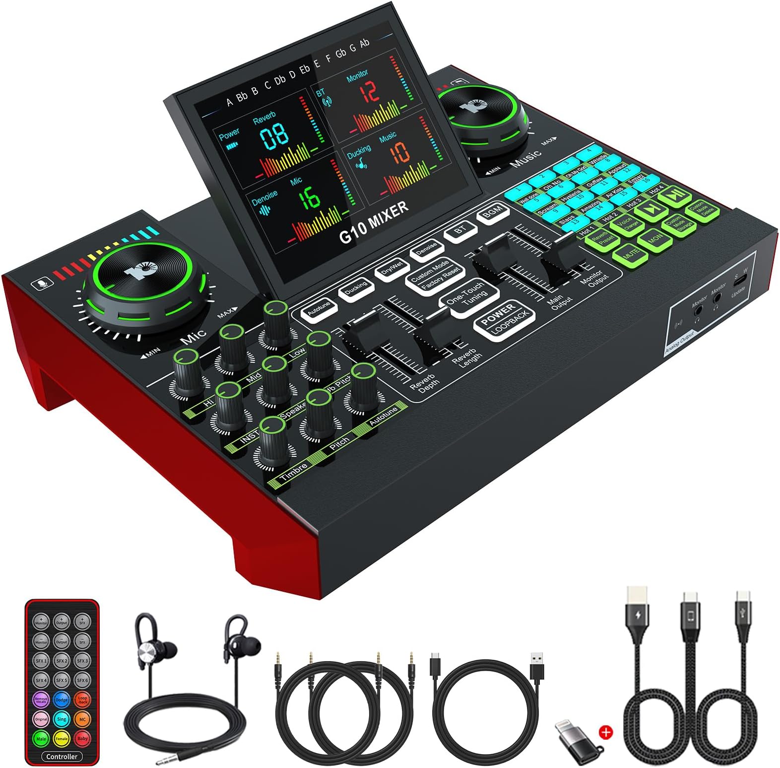 Amazon.com: Podcast Equipment Bundle USB Audio Interface with Mixer ...