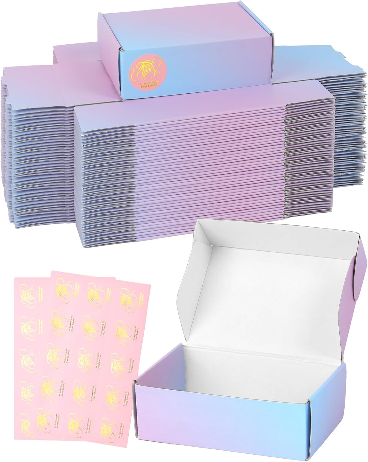 Amazon.com: Shipping Boxes 50-Pack Cardboard Boxes: Purple Packaging ...