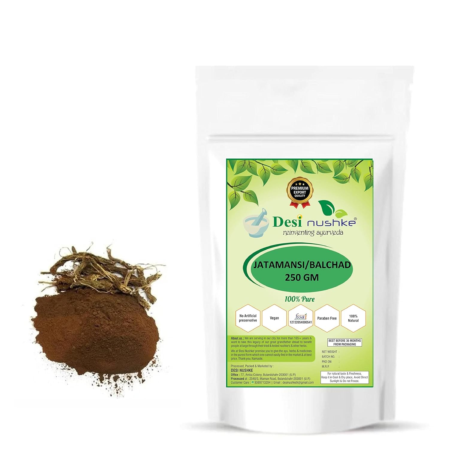 Desi Nushke Jatamansi/Balchad 100% Pure | 250GM | Jatamansi Root ...
