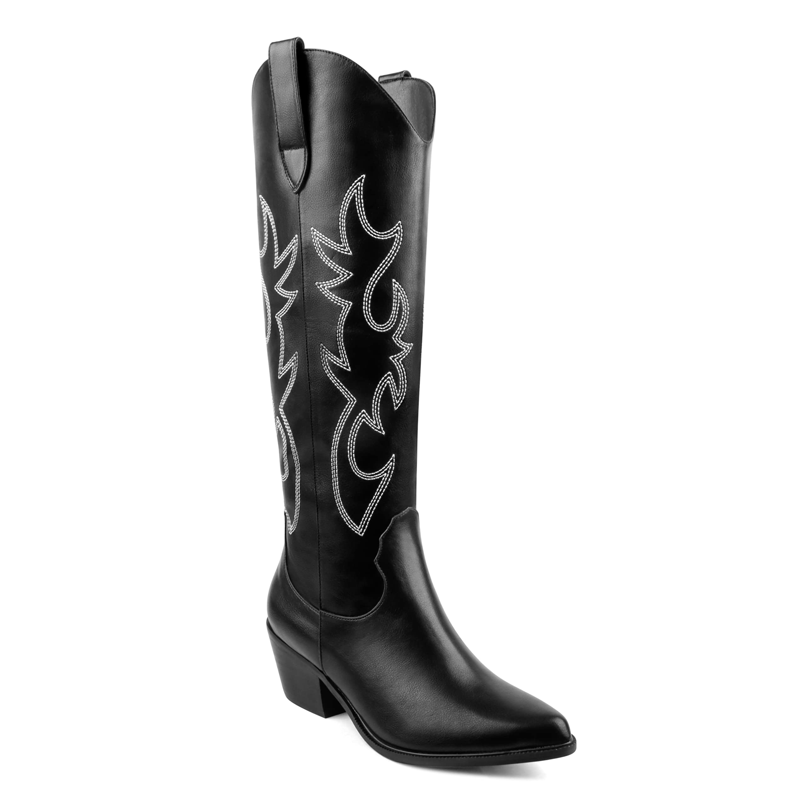 Amazon.com | Zzheels Embroidered Western Cowboy Boots for Women Ankle ...