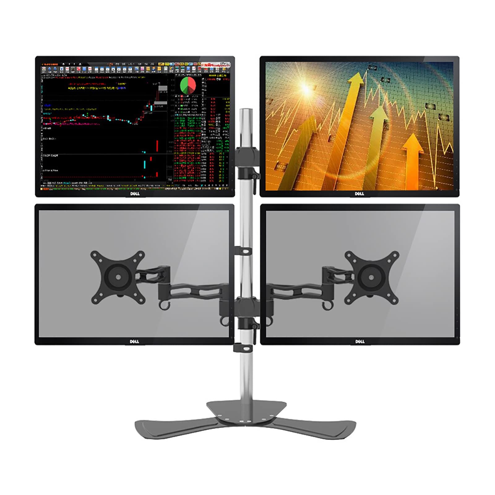 Buy Tv Wall Four Screens Table Top Tv Stand, Retractable, Swivel Tv ...