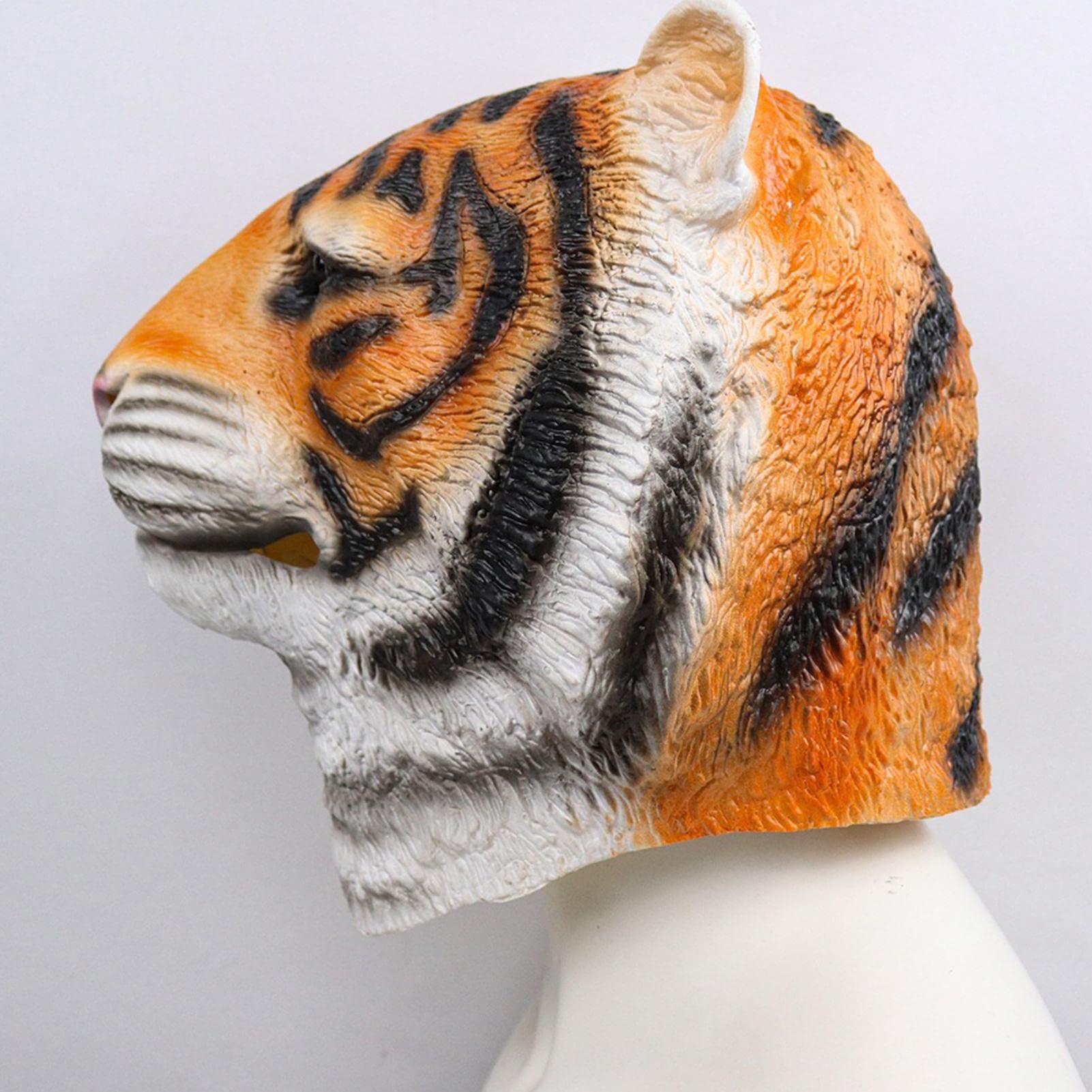 Tiger Head Mask DazzyD Realistic Tiger Half Face Mask For Halloween