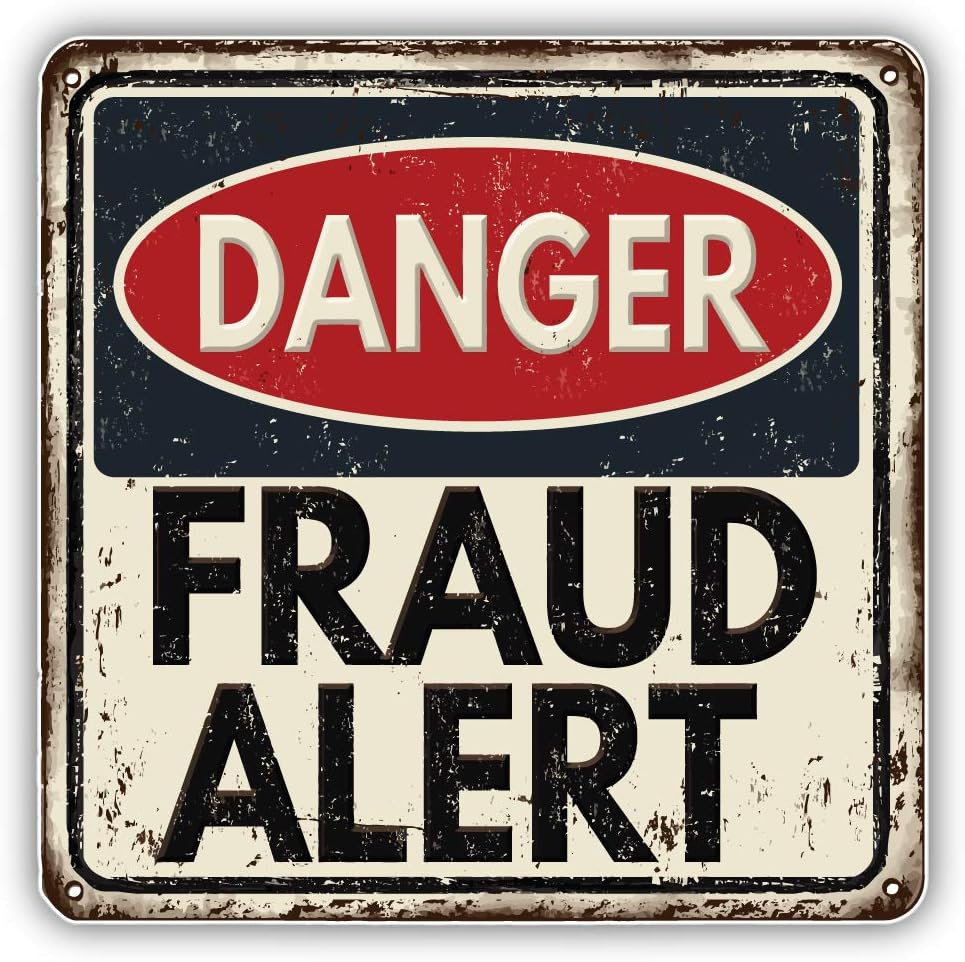 Amazon.com - Danger Fraud Alert Retro Vinyl Sticker Decal