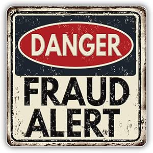 Amazon.com - Danger Fraud Alert Retro Vinyl Sticker Decal