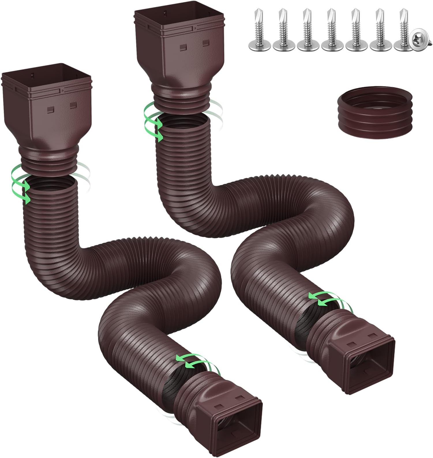 Amazon.com : Ynxgzcan Rain Gutter Downspout Extensions, Flexible ...