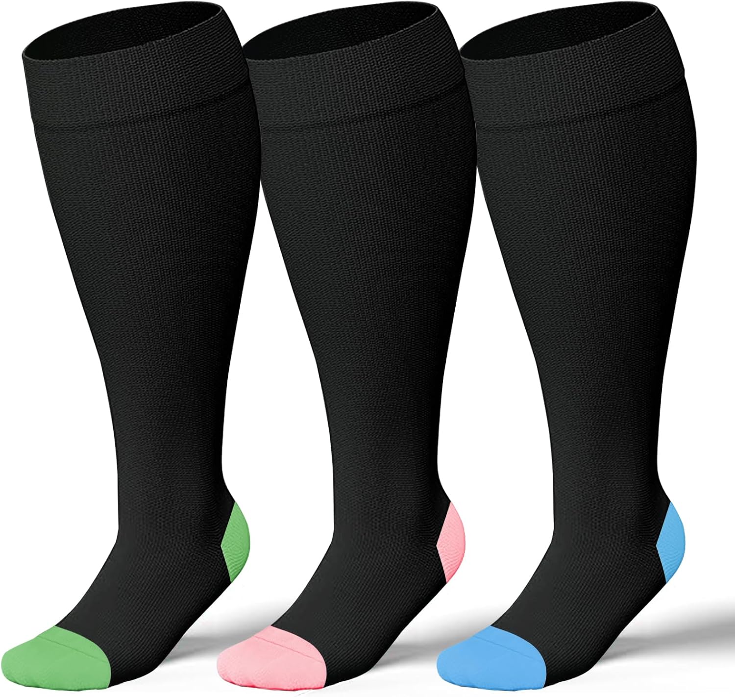 Amazon.com: Bbfrey Plus Size Compression Socks Wide Calf for Women ...