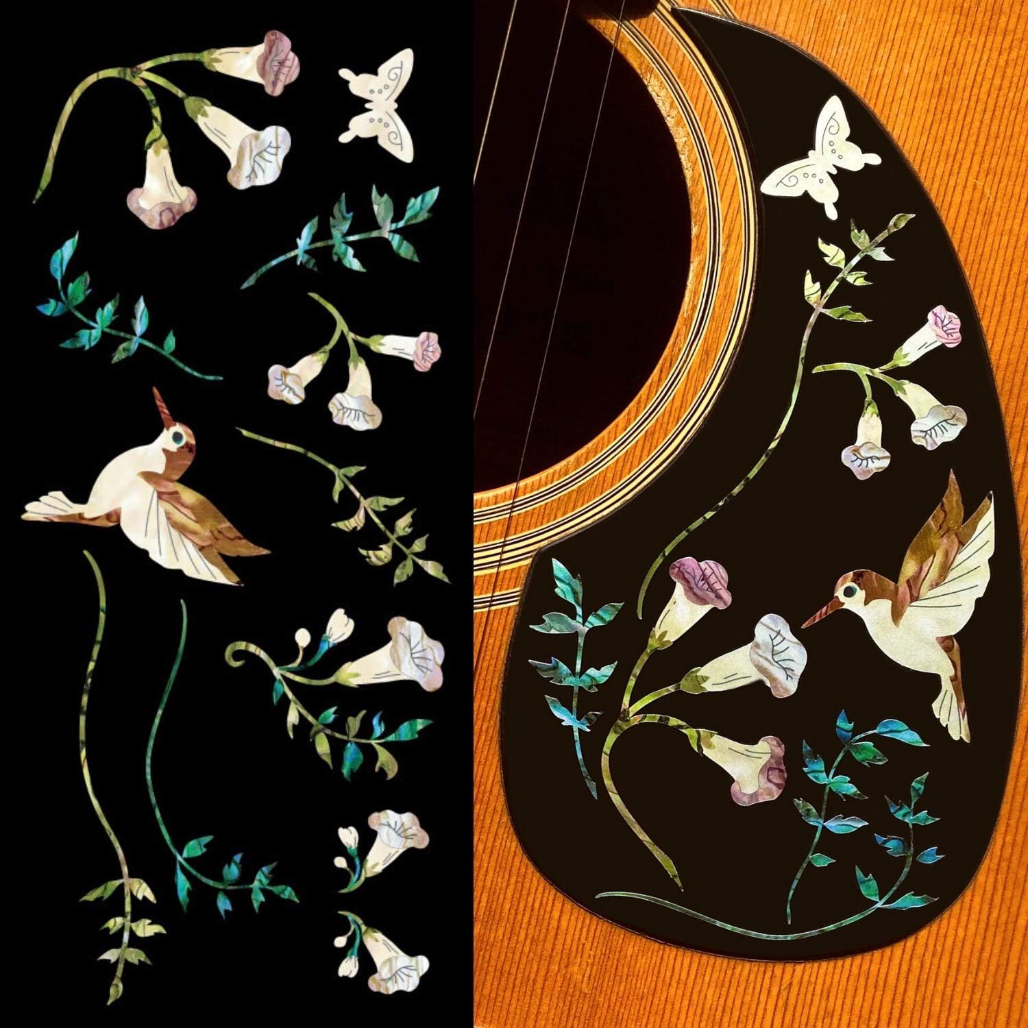 Inlay Sticker Decal for Guitar & Bass - Assorted Hummingbird Set ...