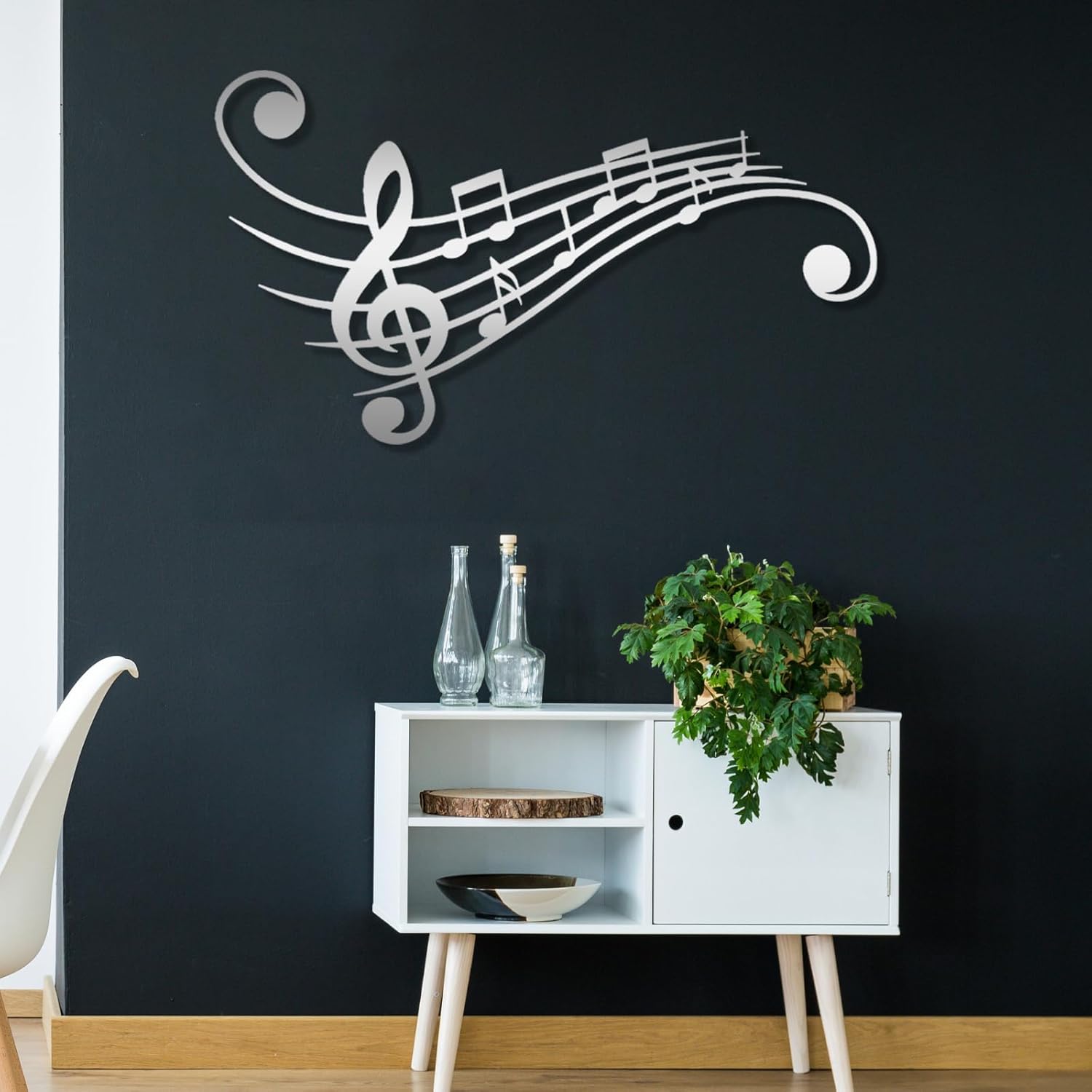 Amazon.com: fayholy Music Notes Metal Wall Art, Metal Treble Clef ...