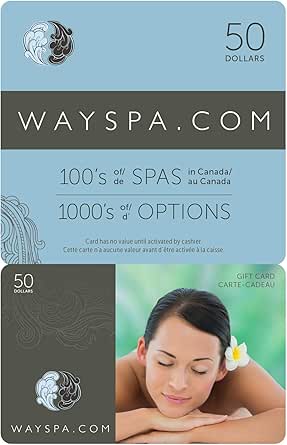 Wayspa Gift Card $50 : Amazon.ca: Gift Cards