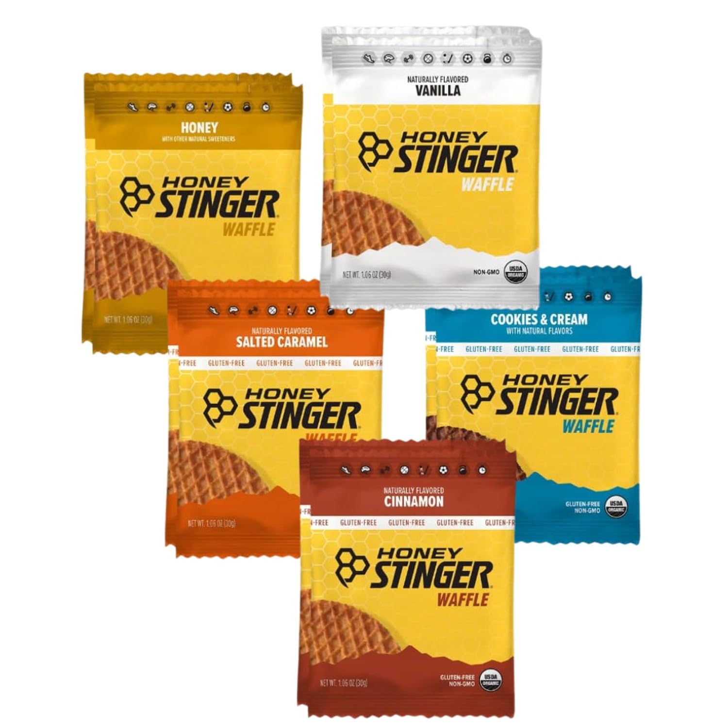 Amazon.com : Honey Stinger Organic Waffle - Variety Pack10 flavors of ...
