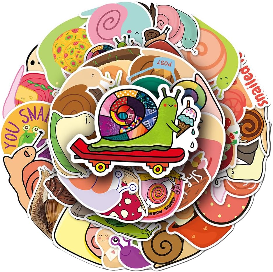 Amazon.com: Snail Stickers for Kids Boys Teens Girls, Waterproof ...