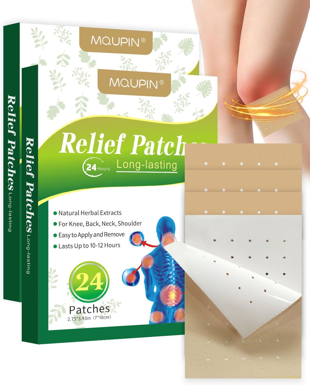 Amazon.com: MQUPIN 48Pcs Patches, 2 in 1 Knee Patches, Natural Herbal Heat Patch for All Parts ...